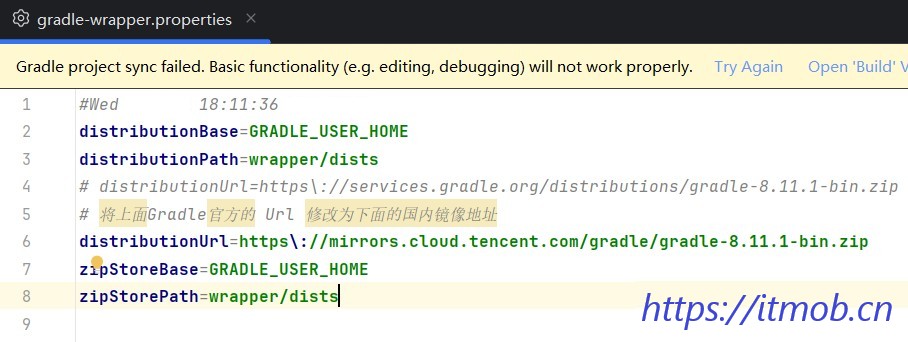 Android Exception Could Not Install Gradle Distribution From Itmob